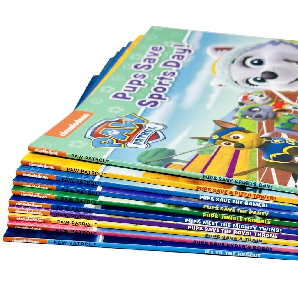 Nickelodeon Paw Patrol 10 Books Collection Set (Pups Meet The Mighty T