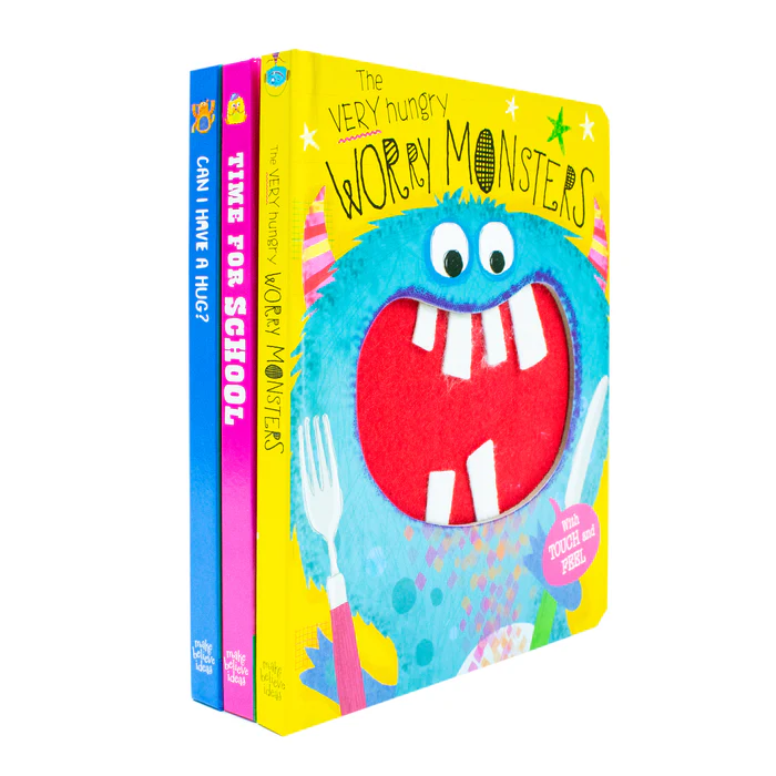 The Very Hungry Worry Monsters Touch and Feel Library 3 Books Set (The