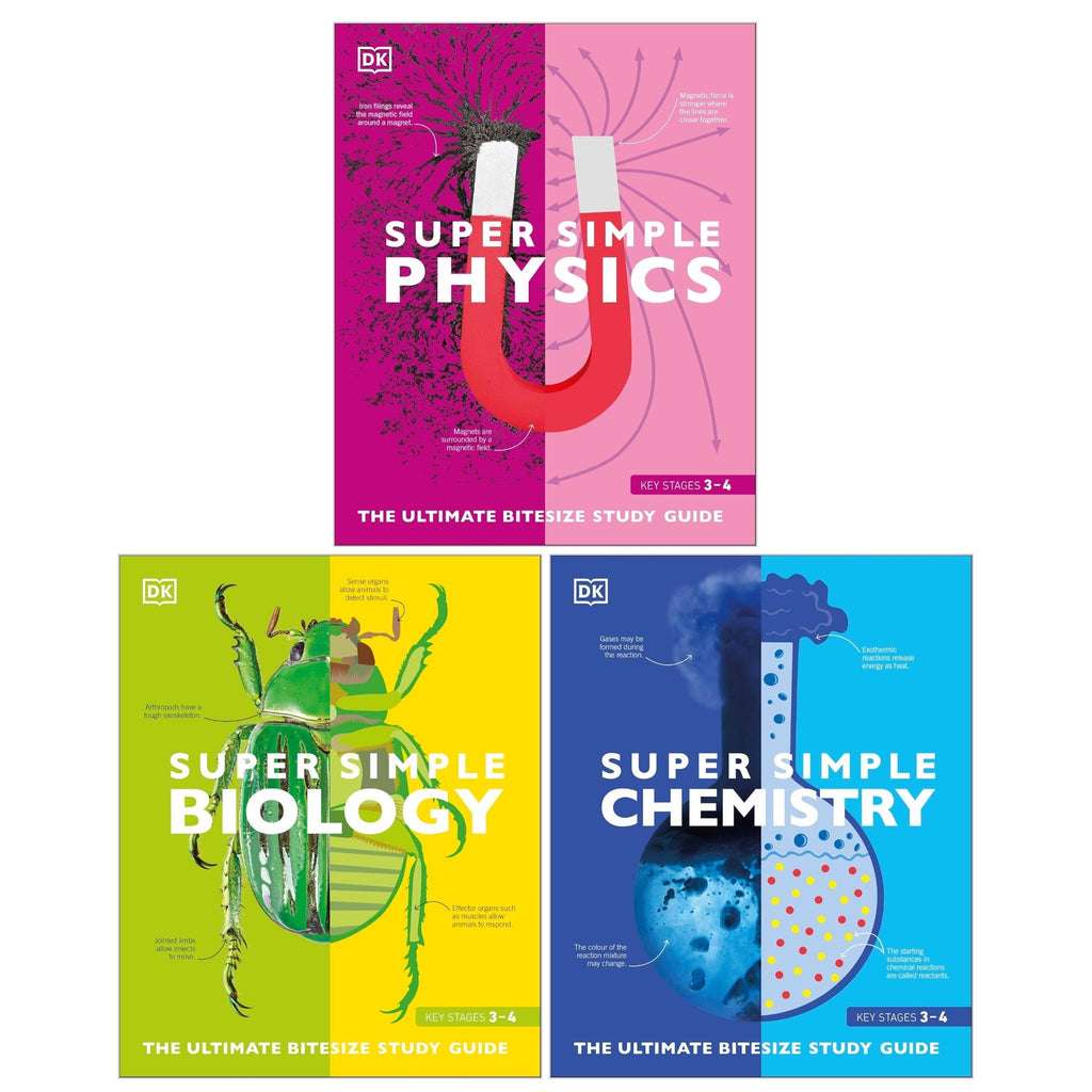 DK Super Simple Study Guide 3 Books Collection Set (Super Simple Chemi