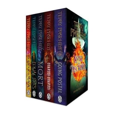Terry Pratchett Discworld Novels Series 5 Books Collection Box Set (Th