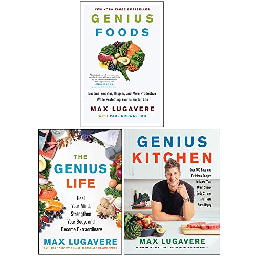Max Lugavere Genius Living Collection 3 Books Set (Genius Foods, The G