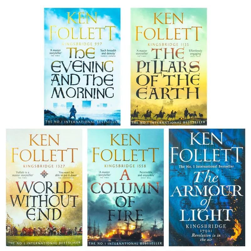 Ken Follett Kingsbridge 5 Books Collection Set – Pillars of the Earth,