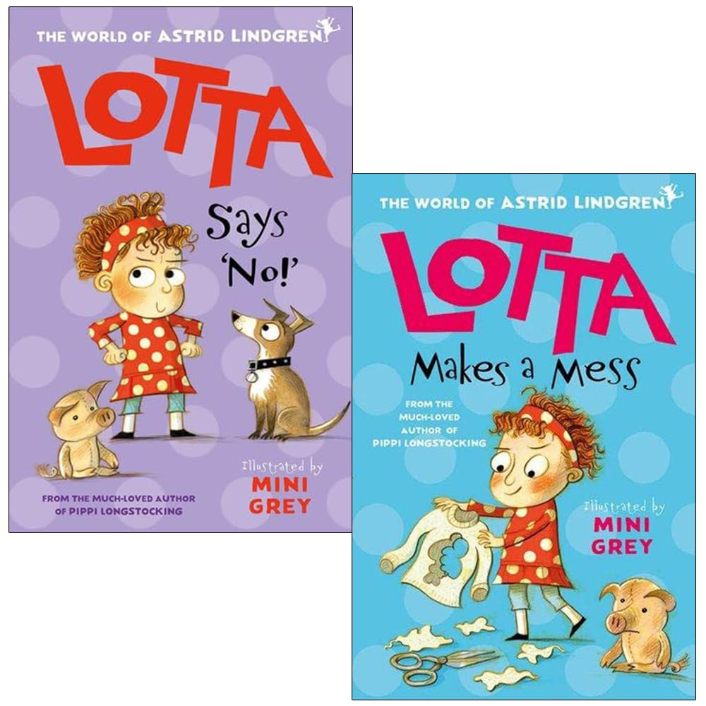Astrid Lindgren Lotta Collection 2 Books Set (Lotta Says 'No!' & Lotta ...
