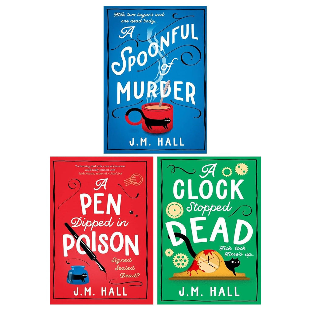 J.M Hall 3 Books Collection Set (A Spoonful of Murder, A Pen Dipped in