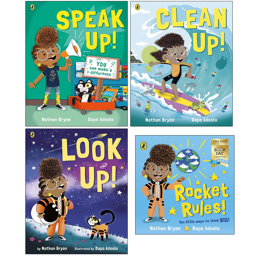 Nathan Bryon Collection 4 Books Set (Speak Up!, Clean Up!, Look Up! an