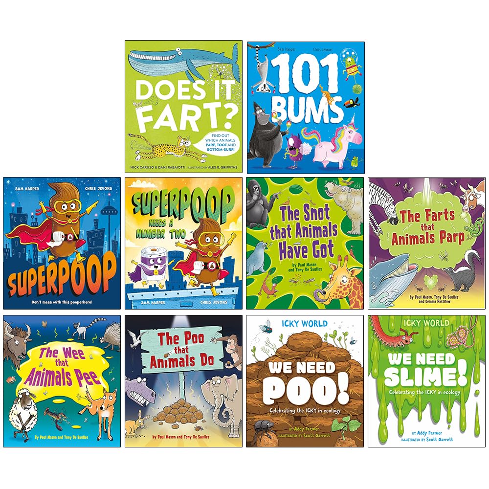 Superpoop Picture 10 Books Collection Set( Superpoop, 101 Bums, Superp