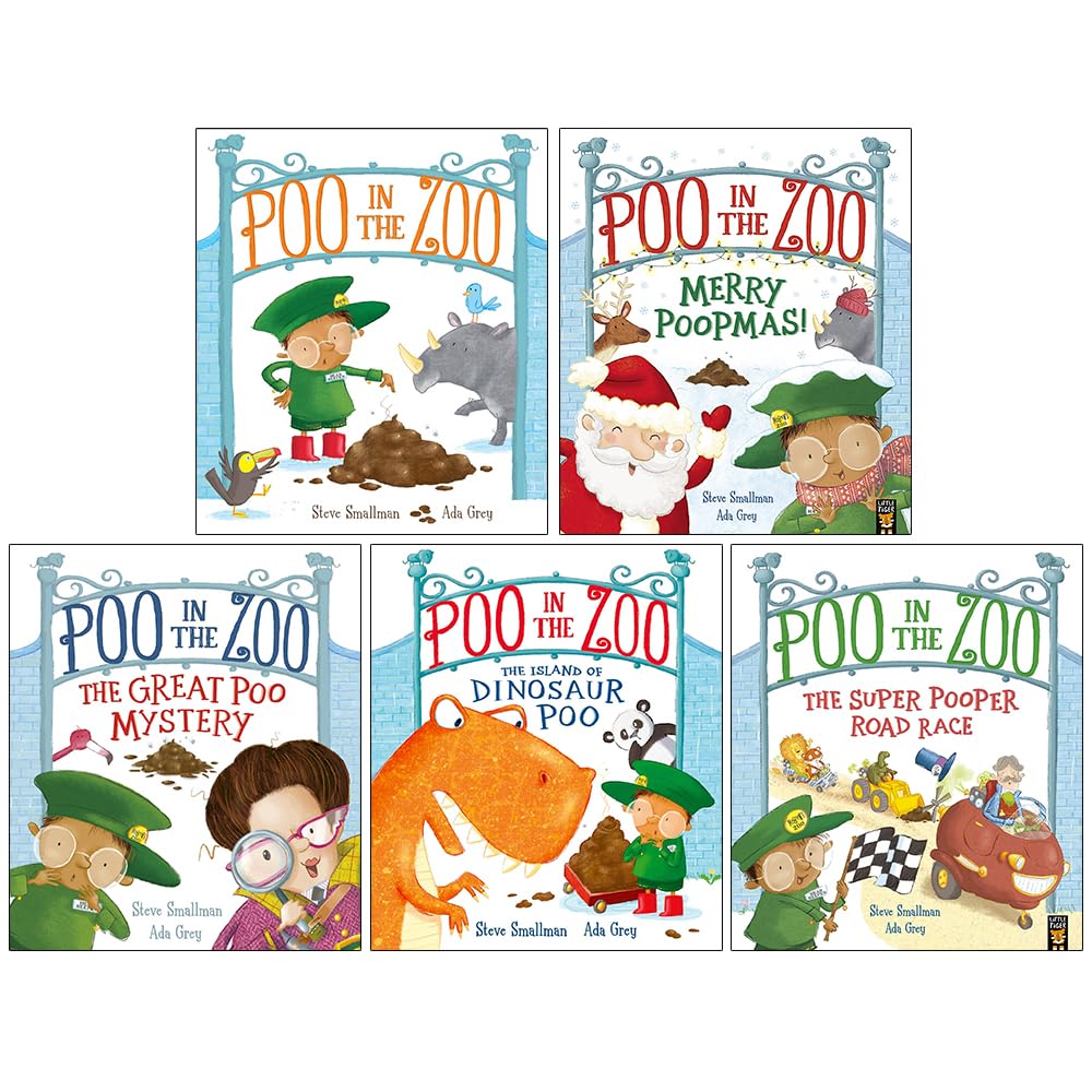 Poo in the Zoo Series 5 Books Collection Set By Smallman and Grey (Poo