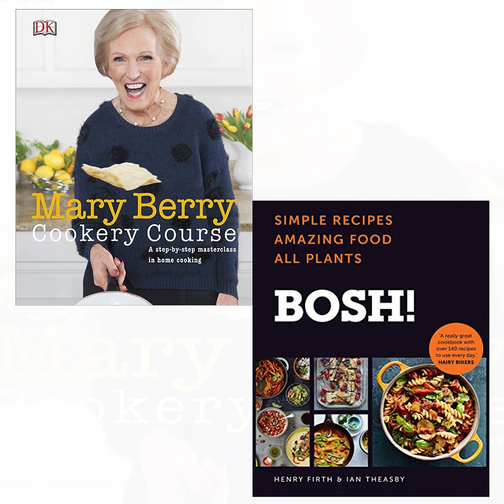 Mary berry cookery course, bosh simple recipes [hardcover] 2 books col