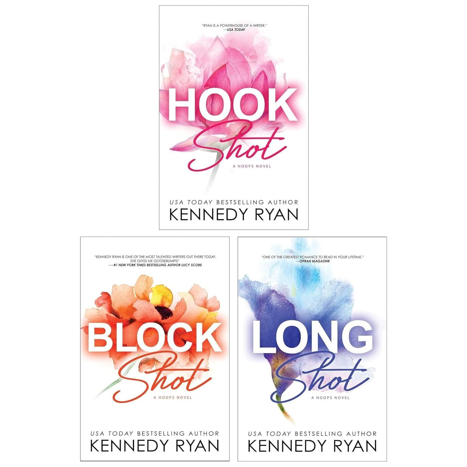 HOOPS Series 3 Books Collection Set by Kennedy Ryan (Long Shot, Block