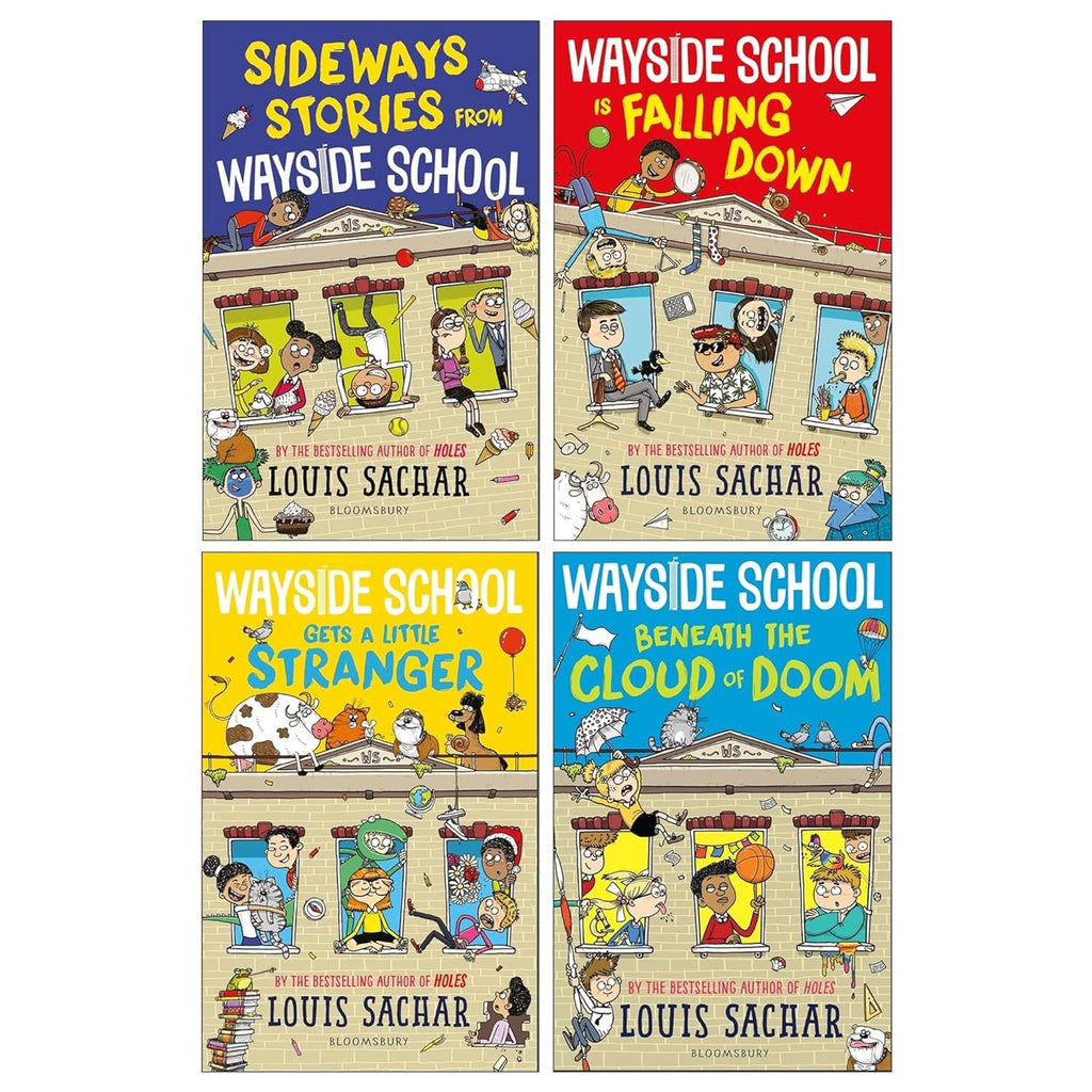 Wayside School Series by Louis Sachar 4 Books Set (Sideways Stories Fr
