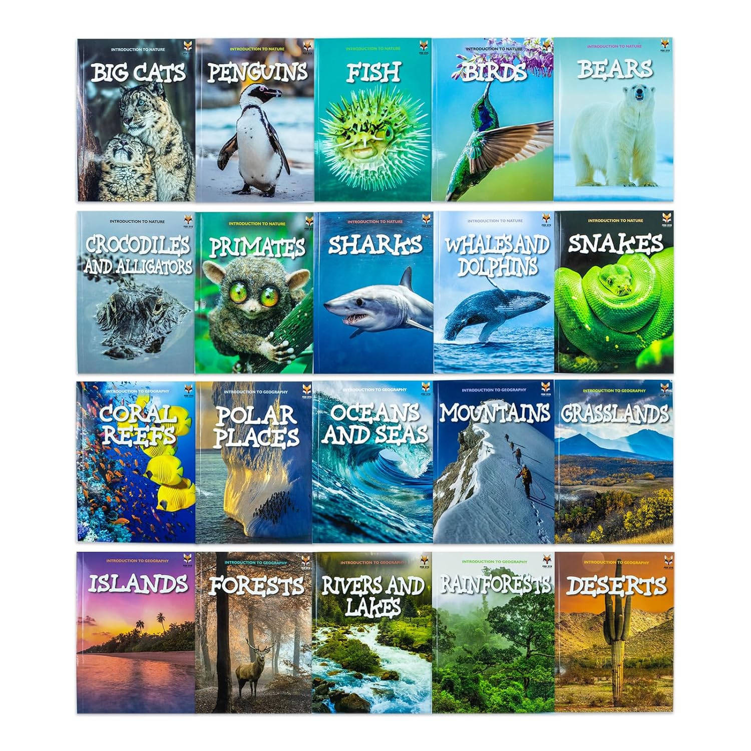 Children Introduction to Nature and Geography 20 Book Collection Set: