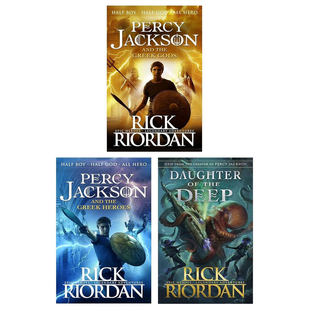 Rick Riordan Collection 3 Books Set (Percy Jackson and the Greek Gods,