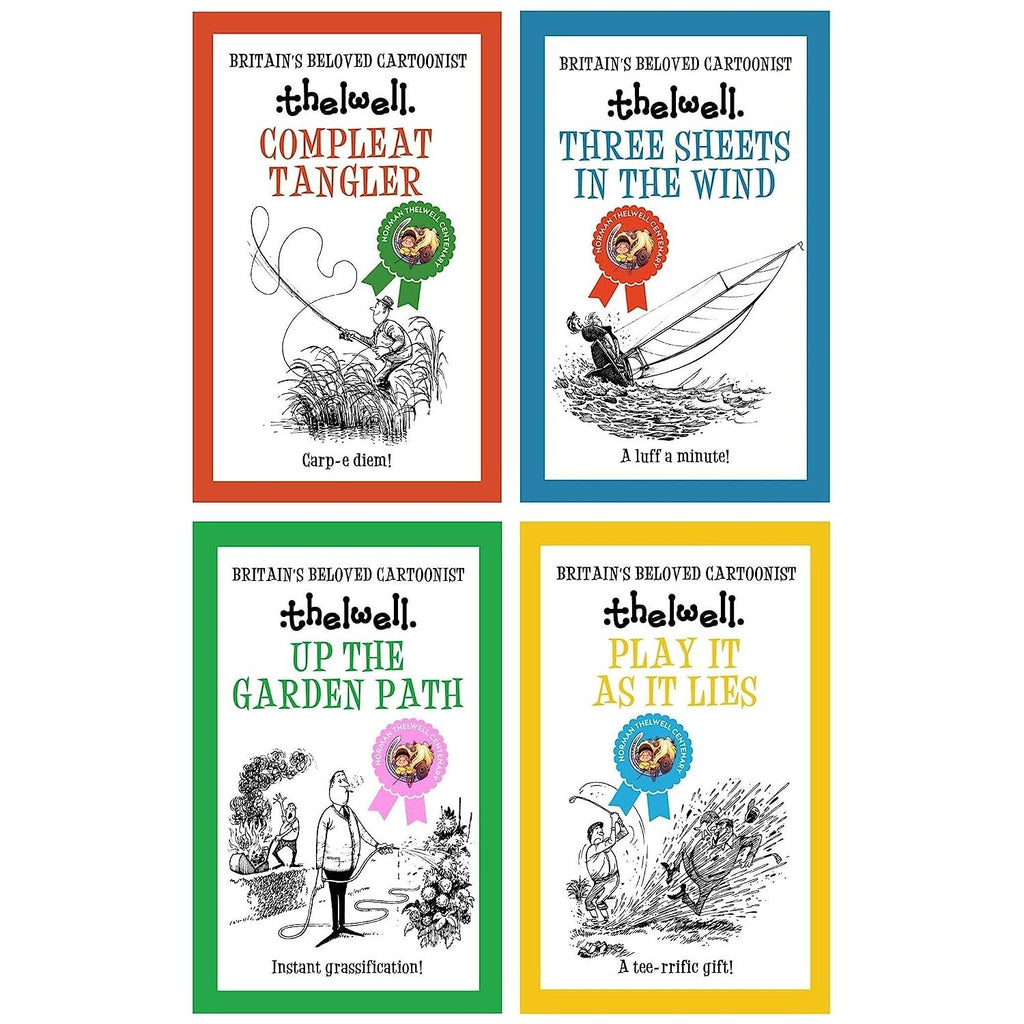 Norman Thelwell 4 Cartoon Books Collection Set (Compleat Tangler, Play