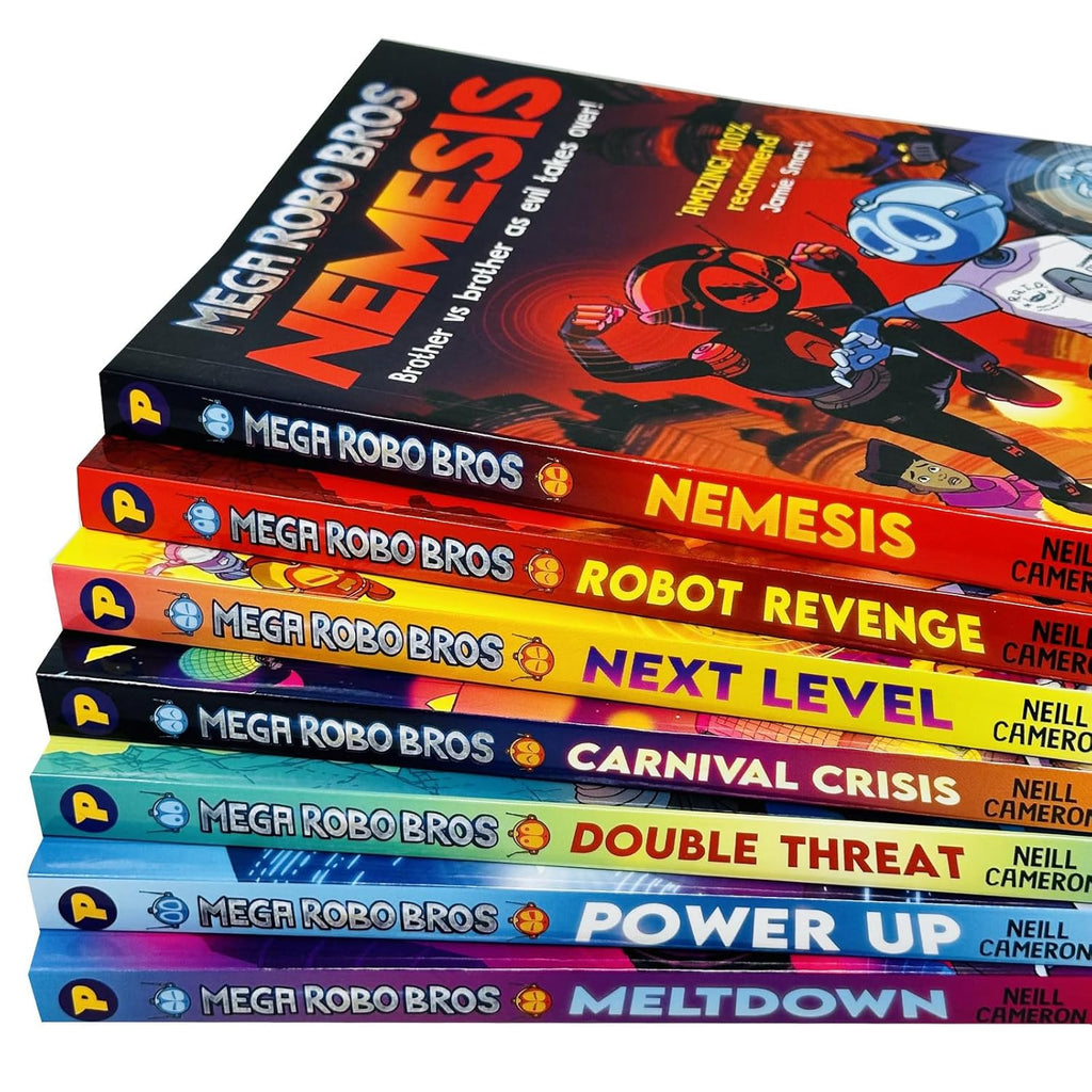 Mega Robo Bros Series Volume 1-7 Books Collection Set By Neill Cameron
