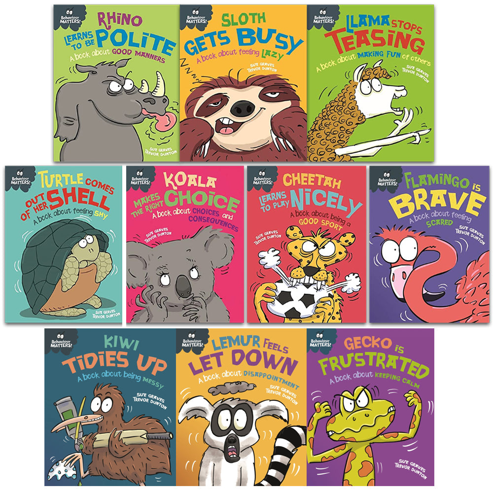 Sue Graves Behaviour Matters Series 10 Books Collection Set (Gecko, Fl