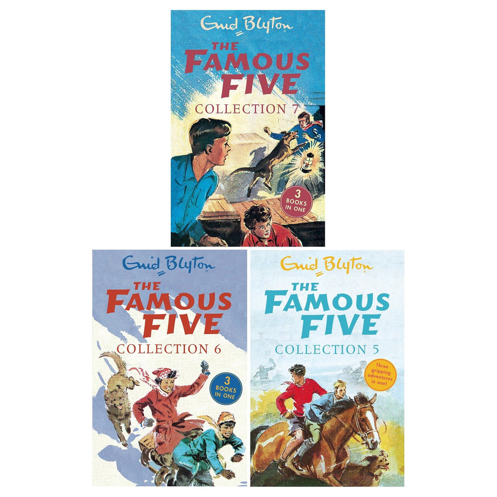 Enid Blyton The Famous Five 3 Books Collection Set 9 Stories (Collecti