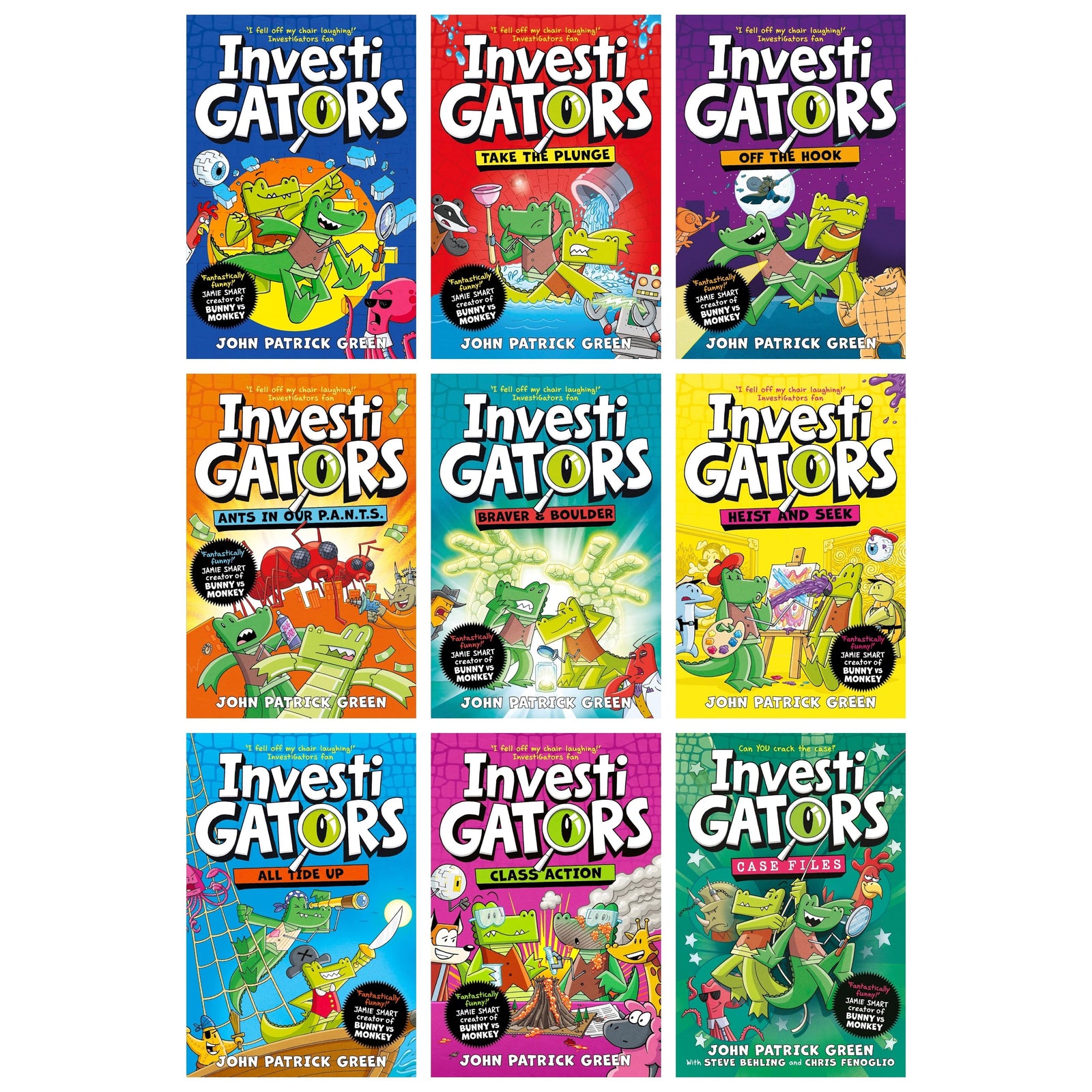 InvestiGators Series by John Patrick Green 9 Books Collection Set (Boo