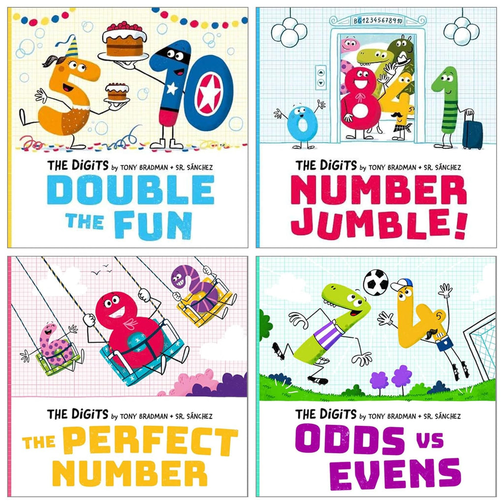 The Digits Series 4 Books Collection Set (Double the Fun, Number Jumbl