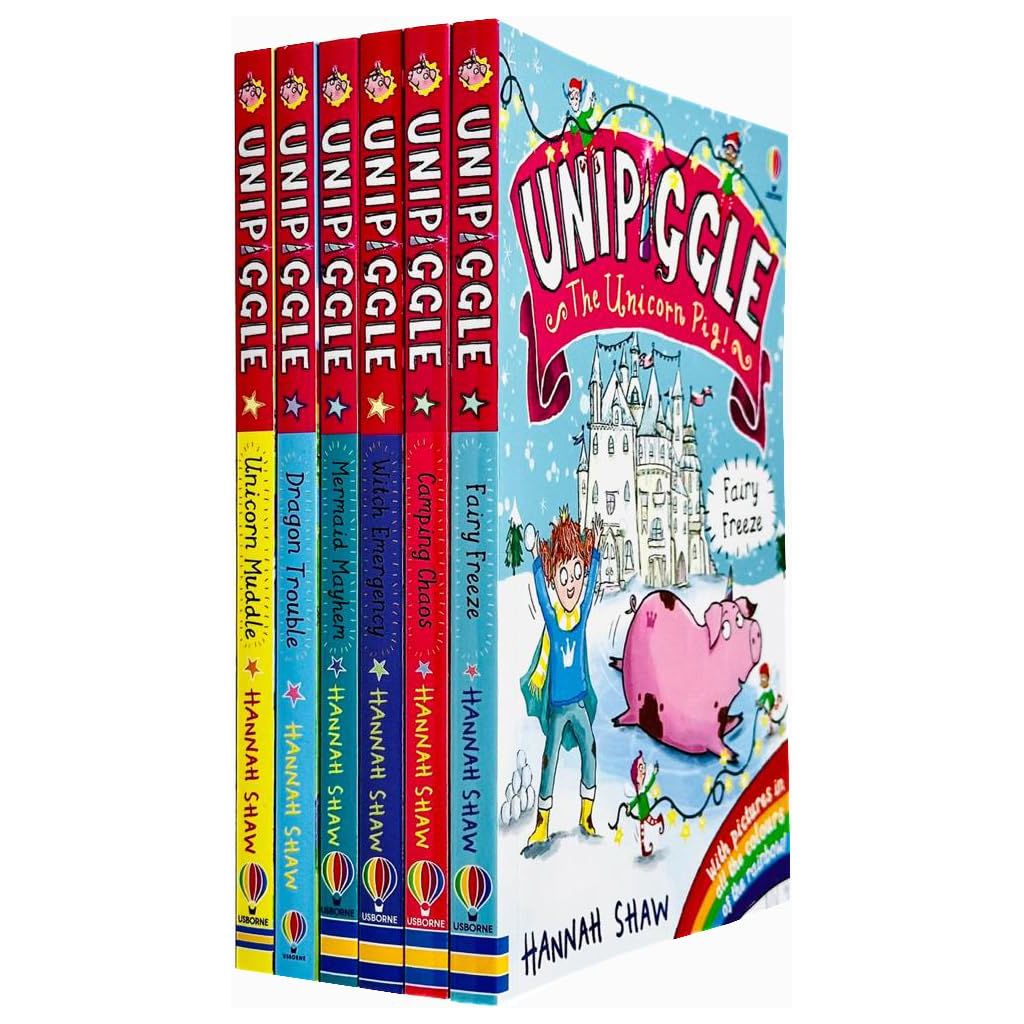 Unipiggle the Unicorn Pig Series 6 Books Collection Set by Hannah Shaw