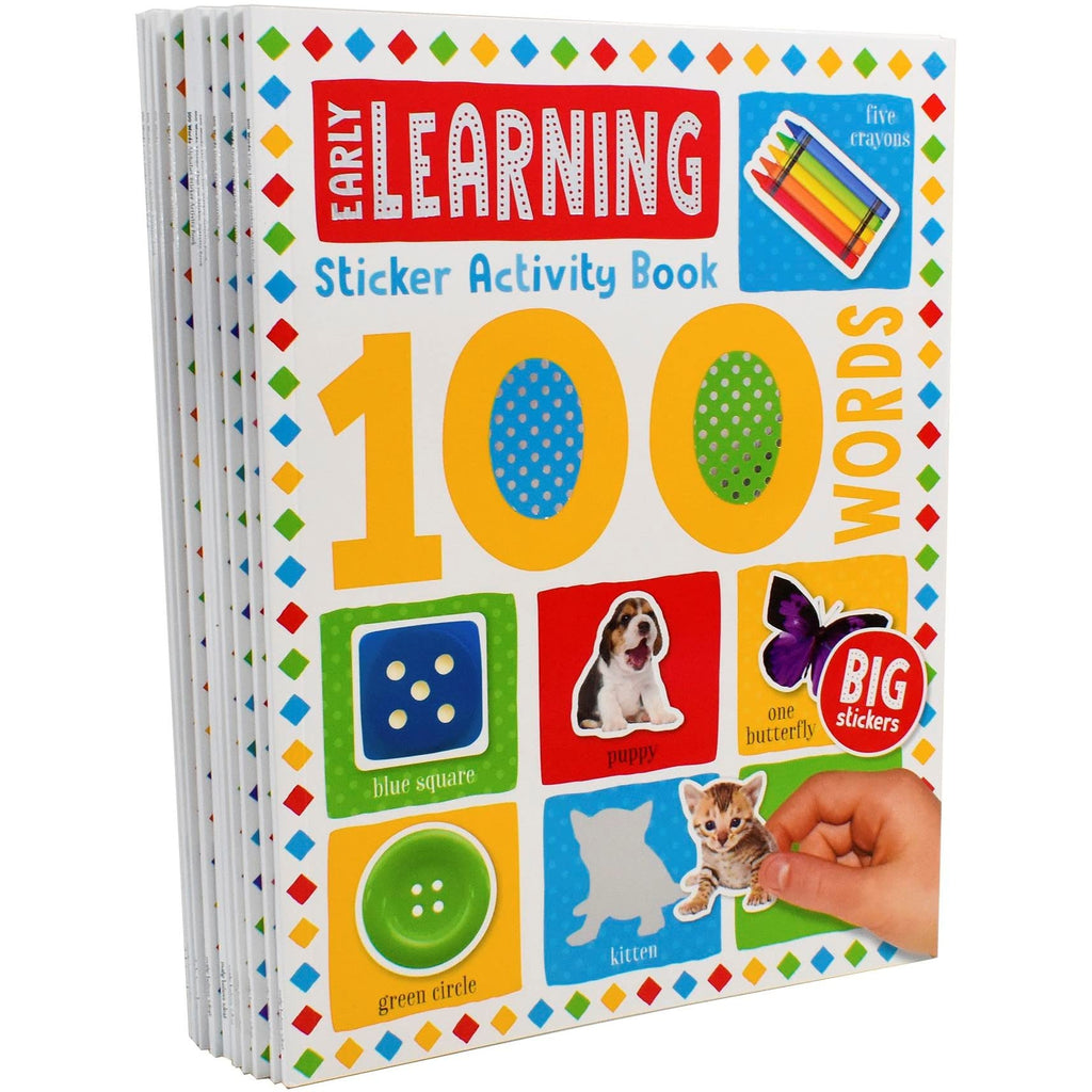 100 Words Sticker Activity 10 Books Collection Set | Alphabet, First W