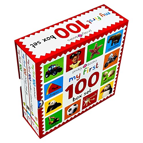 My First 100 Board Book Box Set (4 Books): First 100 Words / Numbers C