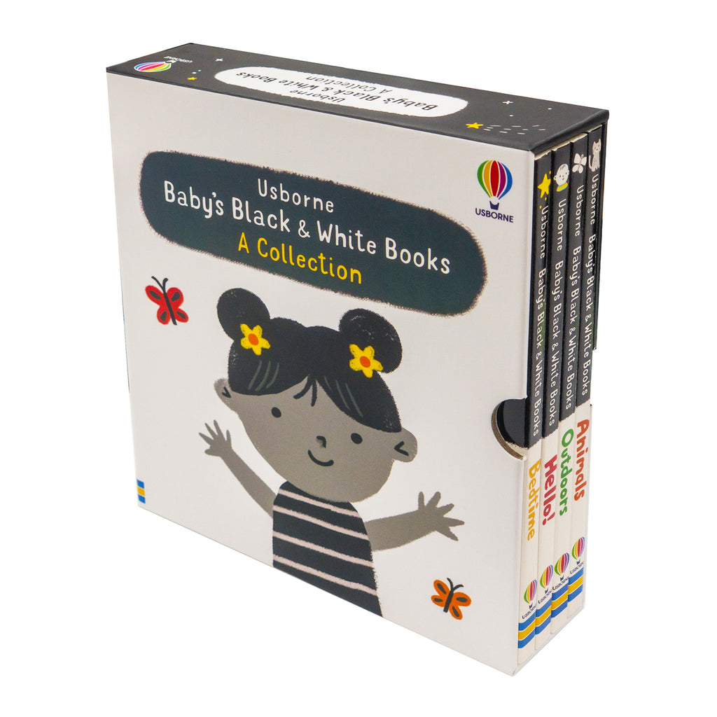Usborne Baby's Very First Black and White 4 Books Set (Animals, Hello!