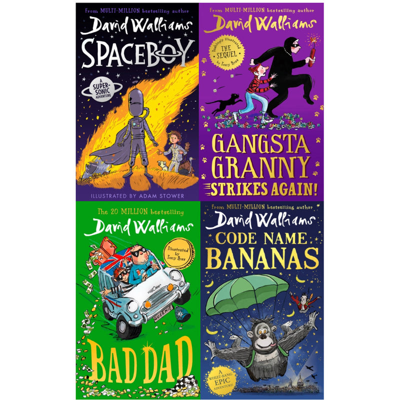 David Walliams 4 Books Collection Set - Slime, Bad Dad, Demon Dentist,