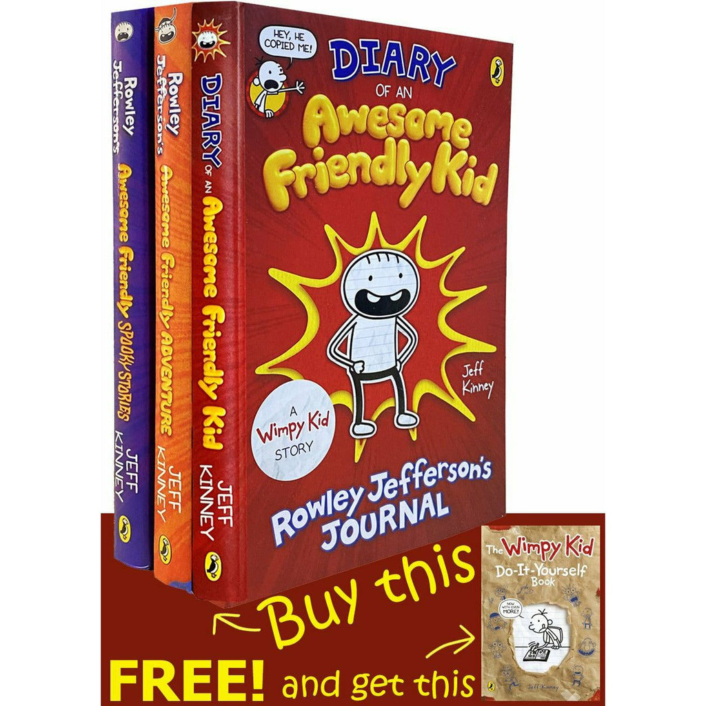 Rowley jefferson awesome friendly adventure 4 books by Jeff Kinney