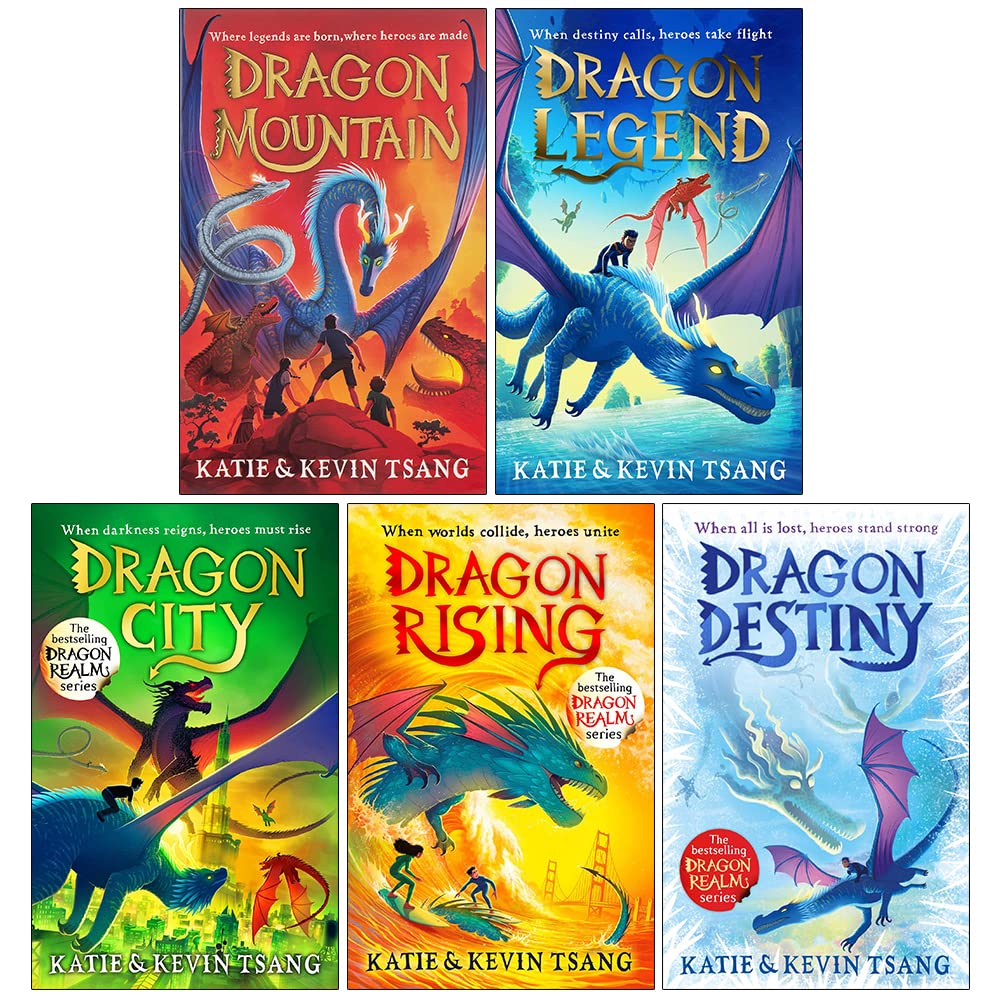 Dragon Realm Series 5 Books Collection Set By Katie Tsang & Kevin