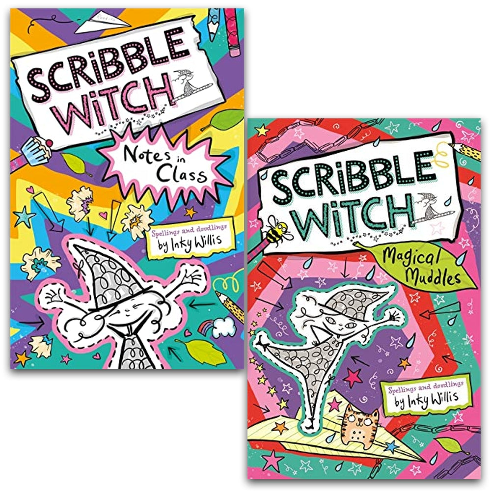 Scribble Witch Collection 2 Books Set By Inky Willis (Notes in Class,