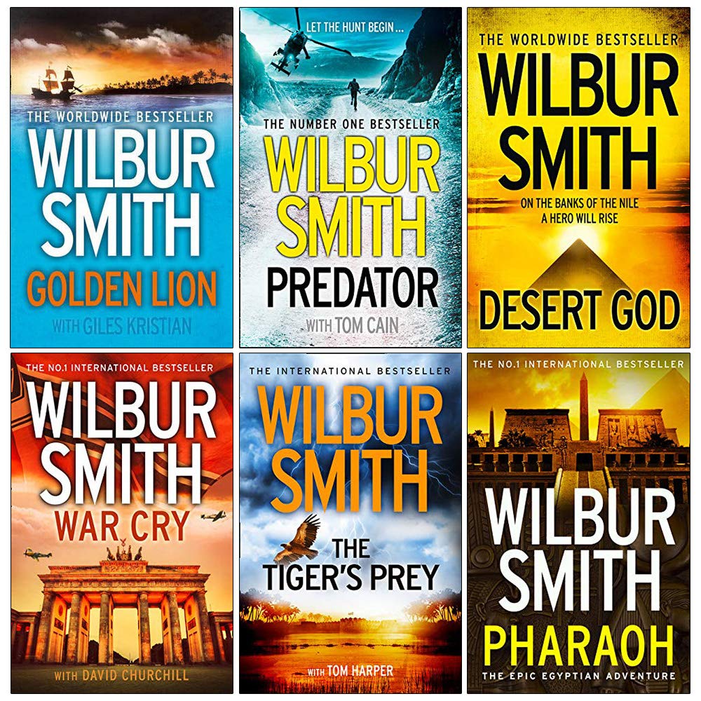 Wilbur Smith Books Set (Golden Lion, Predator,Desert God, & more)
